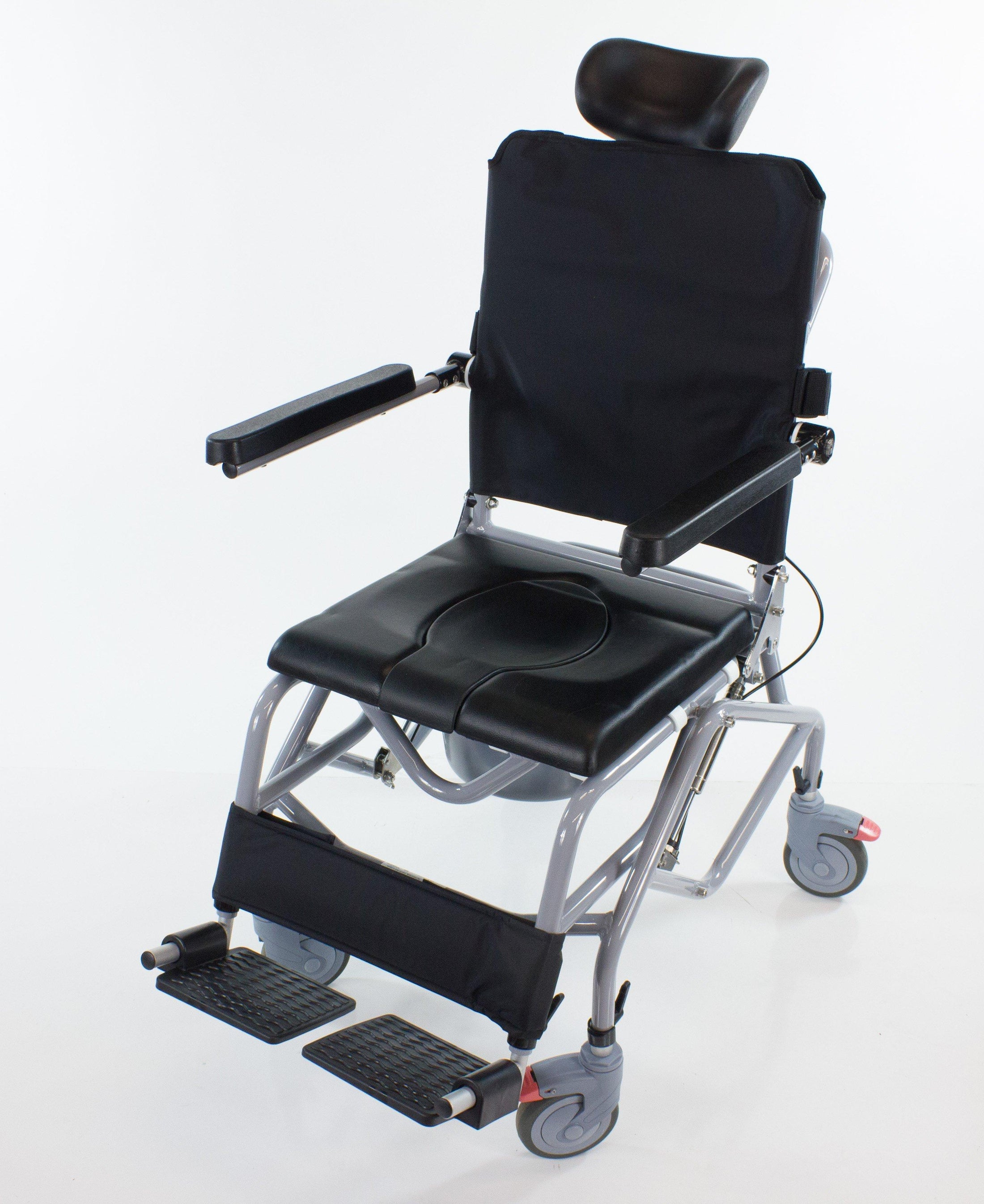 Professional Tilt-In-Space Reclining Shower/Commode Chair - Padded ...