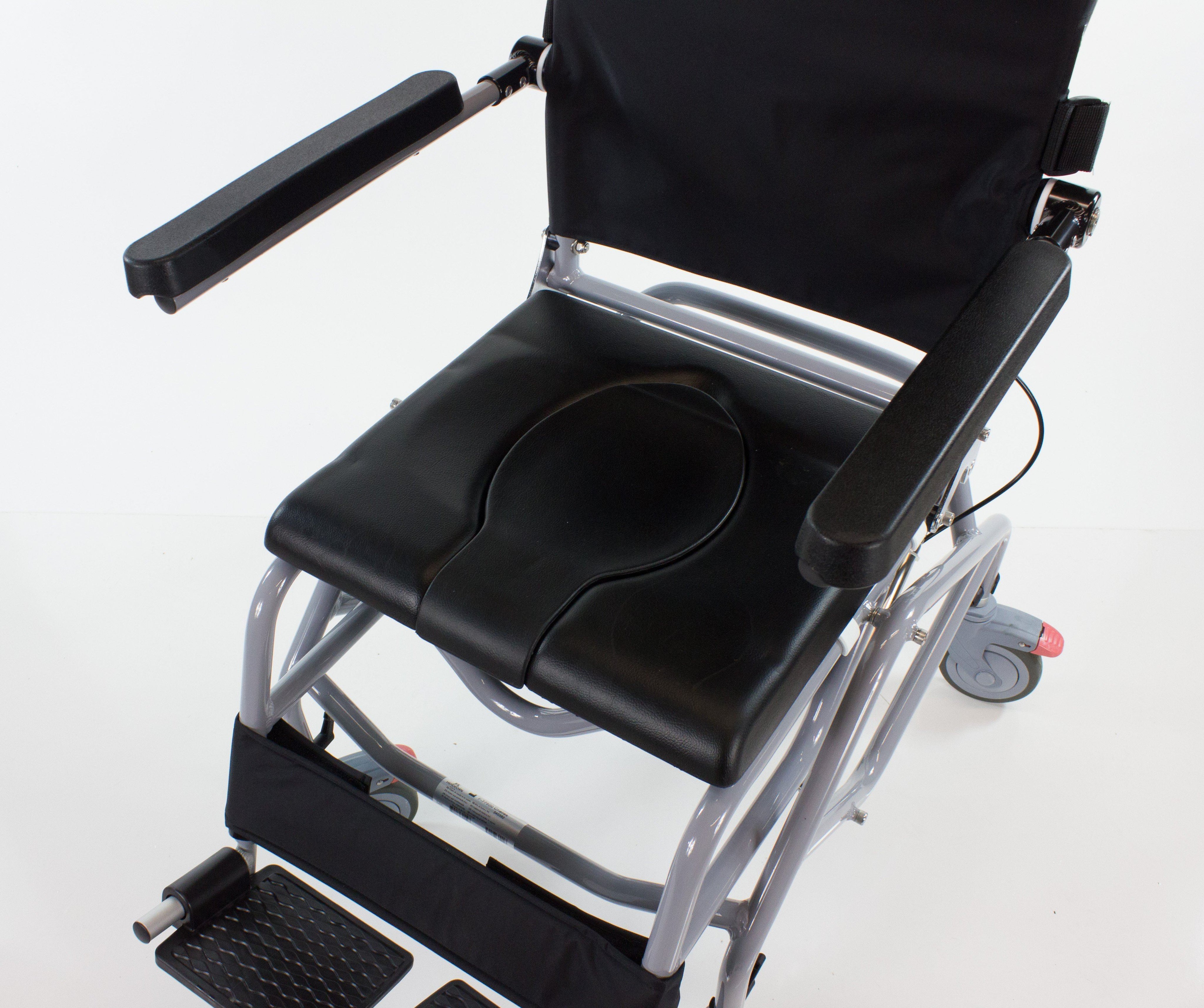 Professional Tilt-In-Space Reclining Shower/Commode Chair - Padded ...