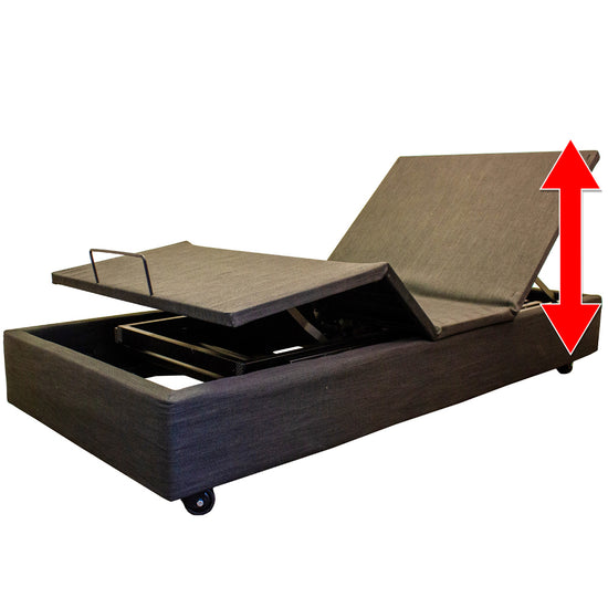 ELEVATE Wall Hugger Height Adjustable Bed Base with Hi Lo Motor - Twin ...